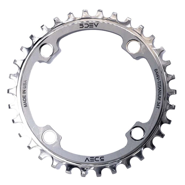 5DEV 104BCD Titanium Chainring - Unsprung